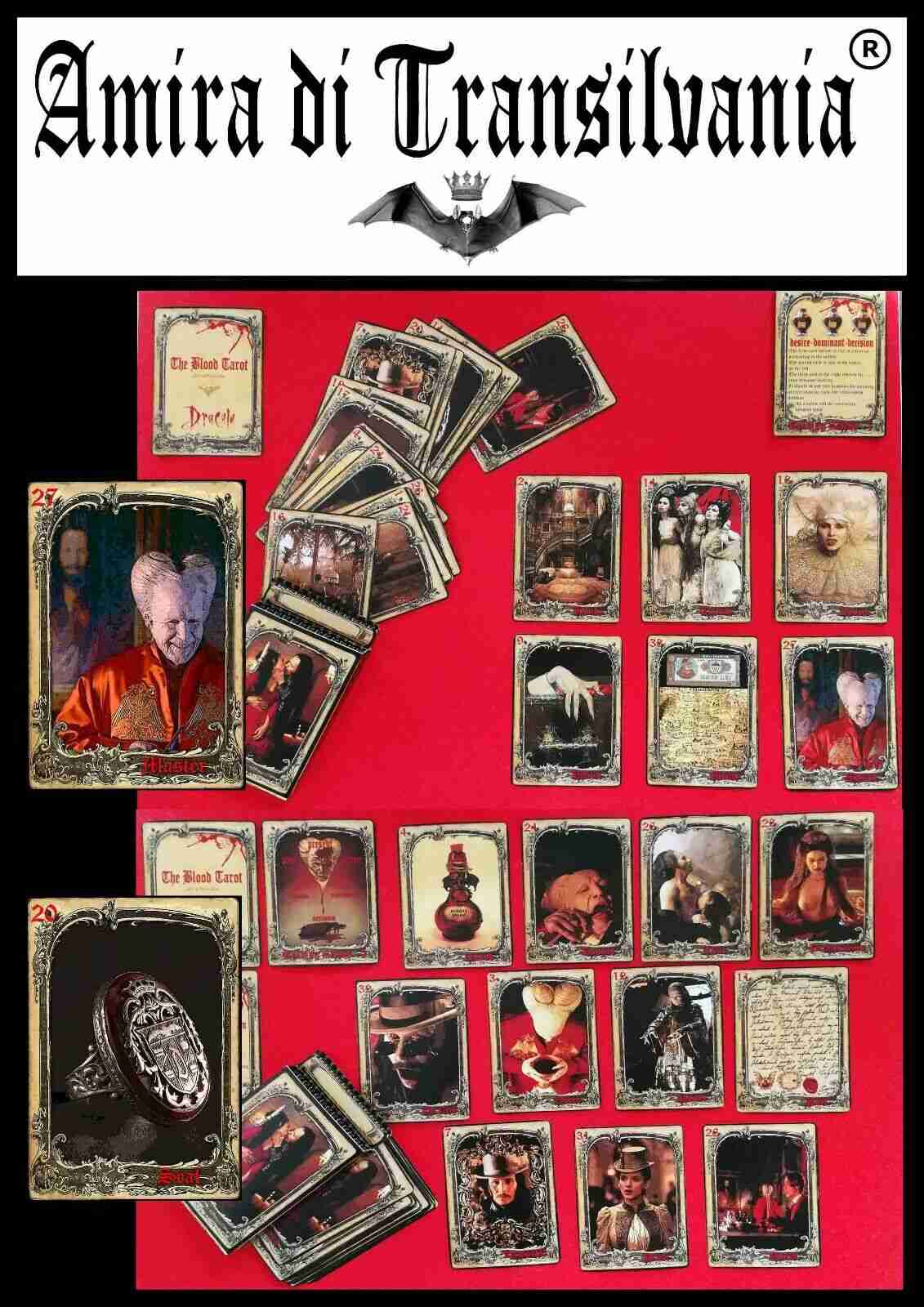 dracula tarot card deck guide book vintage oracle vampire vampires ...